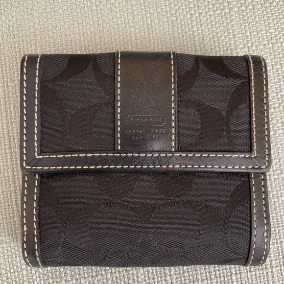 Coach | Bags | Coach Signature Canvas Bifold Wallet | Poshmark